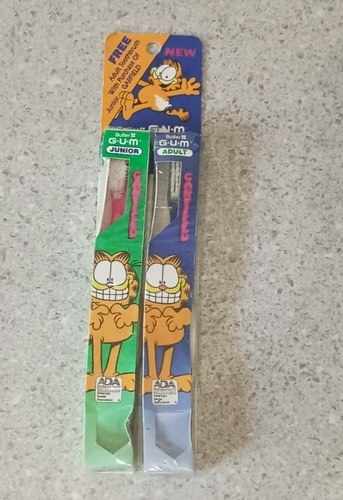 VTG Butler Gum Junior And Adult Garfield Toothbrush Set Ships For Free ...