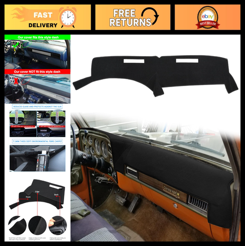 Custom Fit Dash Cover for 1973-1980 Chevy C10 C20 K10 K20 Blazer GMC ...