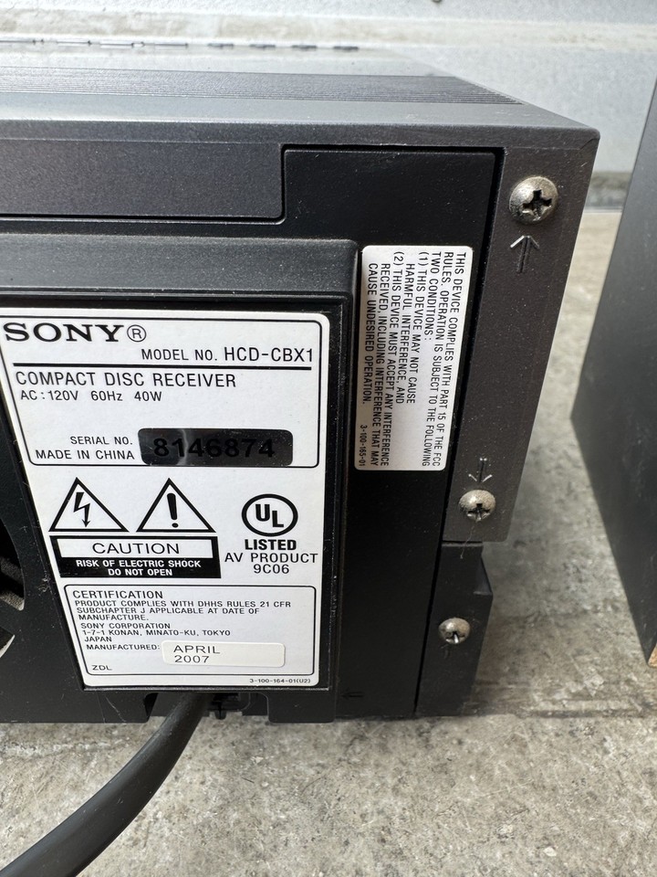 Sony HCD-CBX1 Hi Fi Micro Stereo Receiver System CD/AM/FM/MP3 Radio | eBay