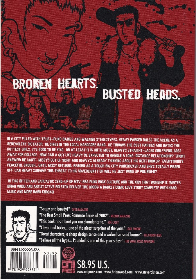 POUNDED TPB Oni Press Brian Wood Steve Rolston Punk Oi Hardcore HxC SKA ...