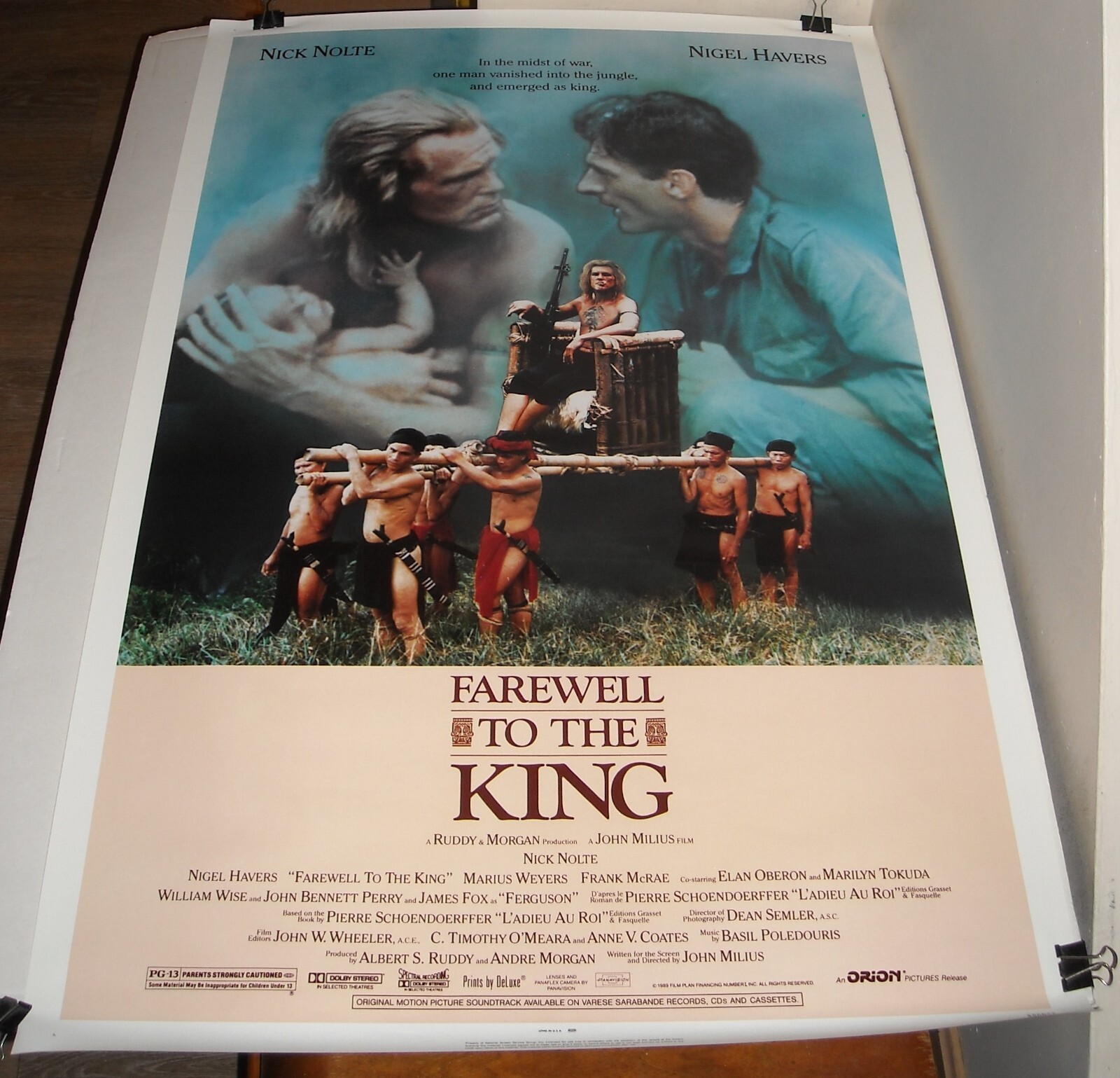 ROLLED 1989 FAREWELL to the KING 1 SHEET MOVIE POSTER NICK NOLTE NIGEL ...