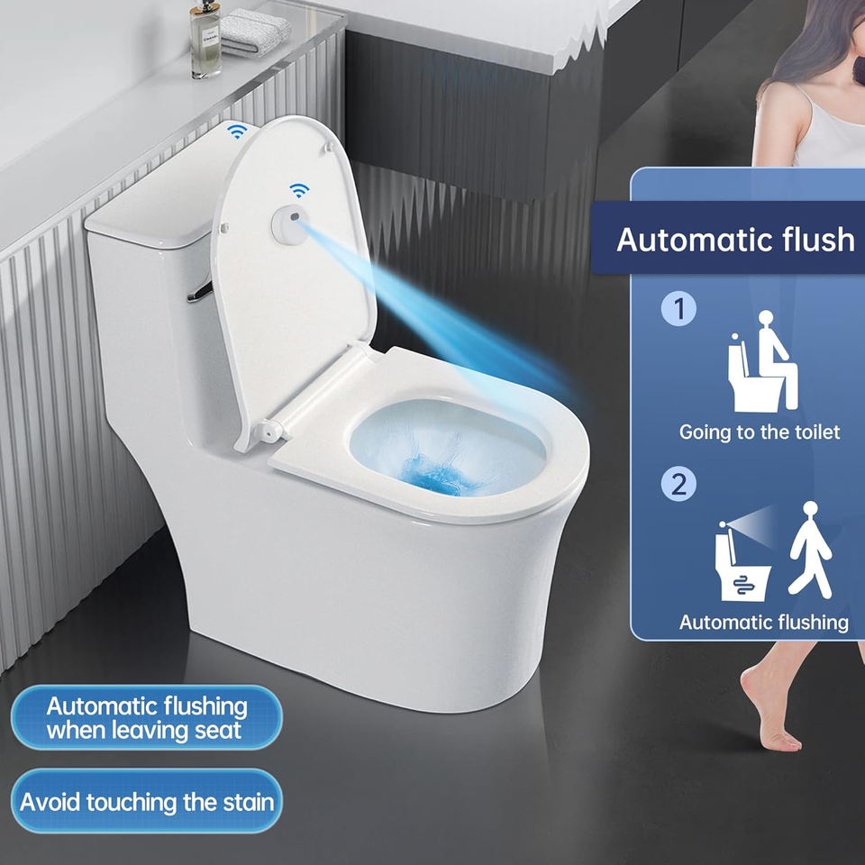 Touchless Automatic Toilet Flusher Kit with Motion Sensor - Easy ...