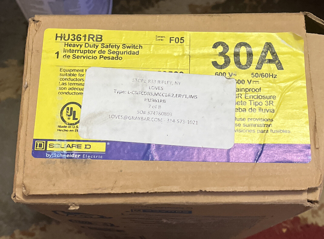 Schneider+HU361RB+Square+D+600V+Heavy+Duty+Safety+Switch for sale ...