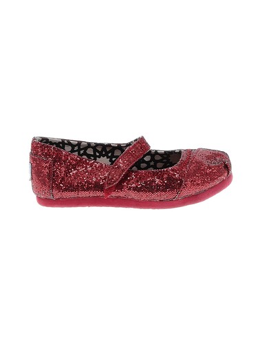 TOMS Girls Red Flats 10.5 | eBay