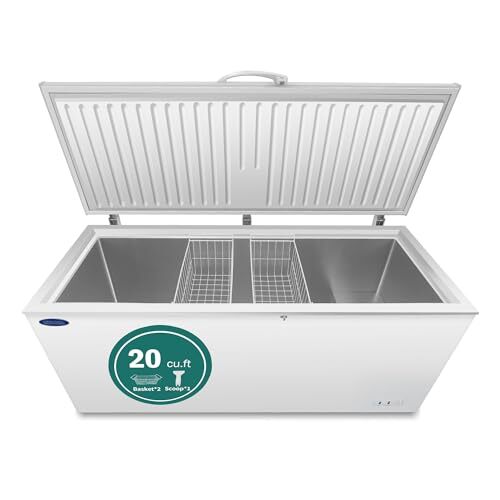 20 Cubic Feet Chest Freezer (-9.4°F to 5 °F) with Removable Basket ...
