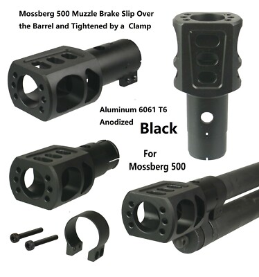 Tactical Mossberg 500 Slip Over Clamp Muzzle Brake 2/3 Up Recoil ...