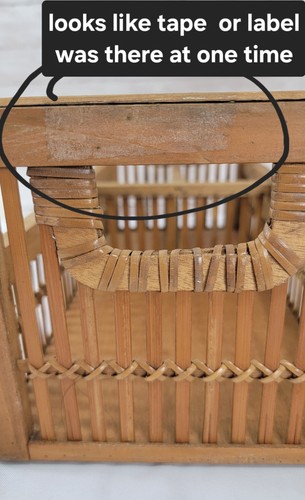 Vintage Wood Rattan Multi Use Organizer Desk Accessory CD Cassette ...