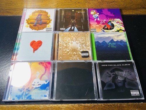 Kanye West 8 CD Lot + 1 JAY-Z CD (Dropout Trilogy, 808s, WTT, Ye, KSG ...