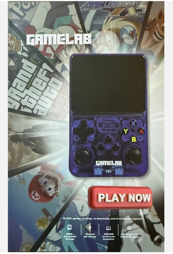 Game Lab Console 64GB Blue Retro Gaming Console Boxed Brand New | eBay UK