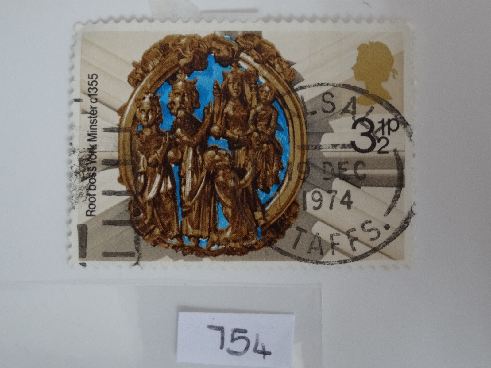 United Kingdom UK Great Britain 3 1/2p Roof Boss York Minster Postage ...
