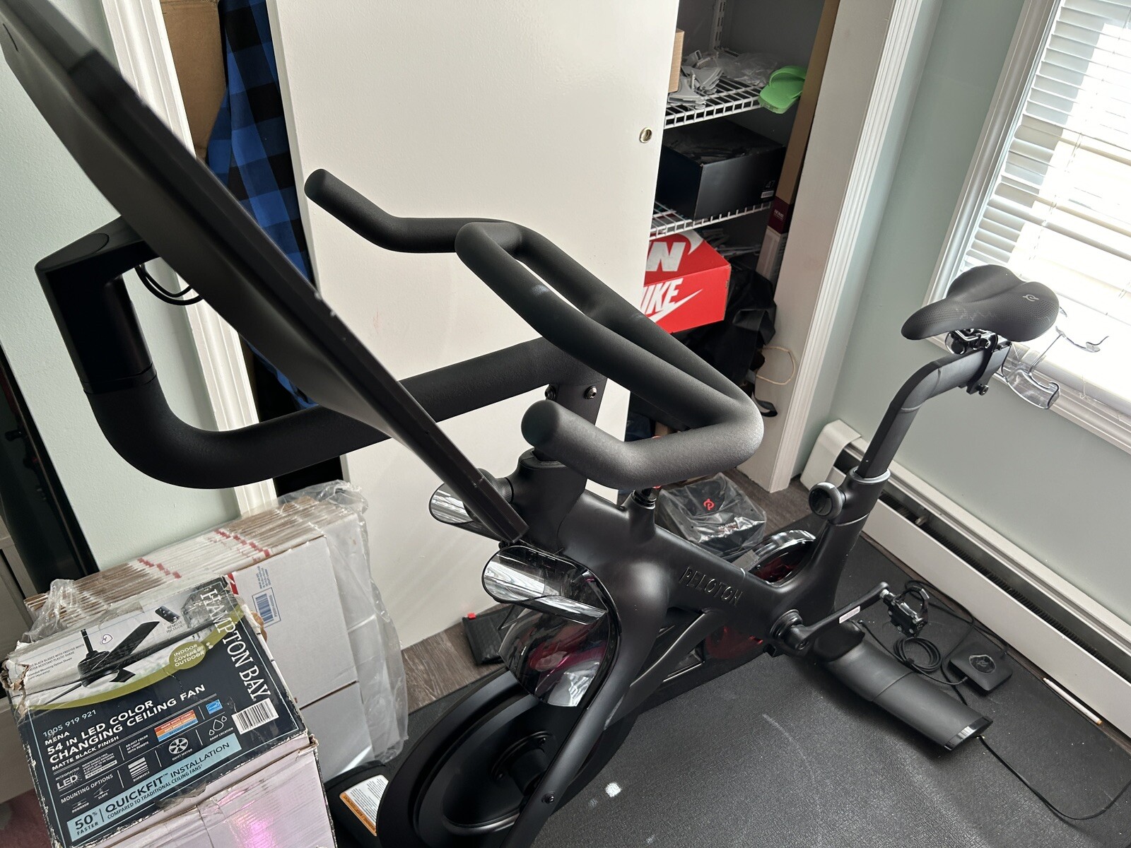 Peloton PL-02 Indoor Stationary Exercise Bike - Black + Accessories ...