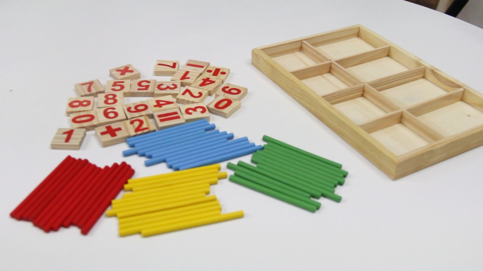 Math Manipulatives Wooden Counting Sticks Intelligence Montessori Math ...