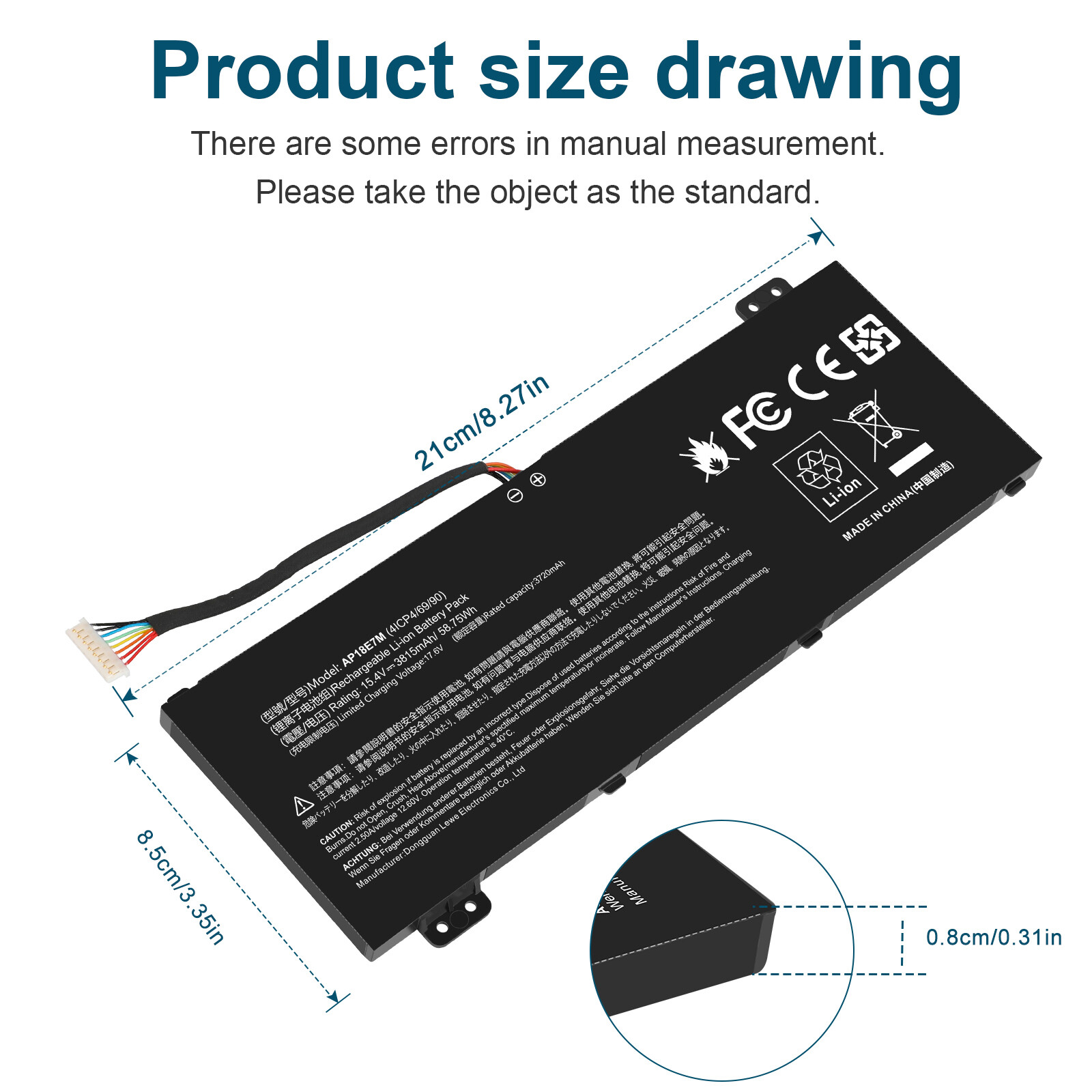 NEW AP18E7M AP18E8M Battery For Acer Nitro 5 AN515-54 AN517-51 Nitro 7 ...