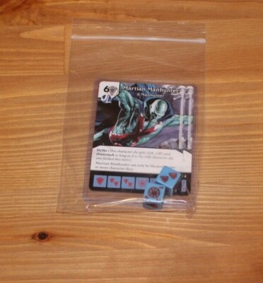 DC Dice Masters Justice Campaign Box * 2 Martian Manhunter Cards 2 Dice ...
