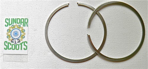 200cc 57mm PISTON RINGS. 2 X 1.5mm SUITABLE FOR LAMBRETTA SCOOTERS ...