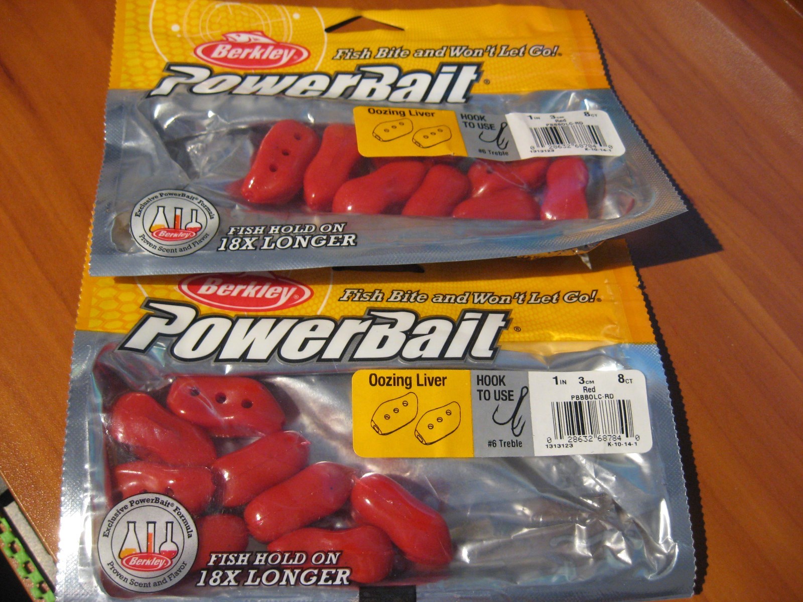 Berkley Powerbait 1” Oozing Liver - Red (4 Packs) for sale online | eBay