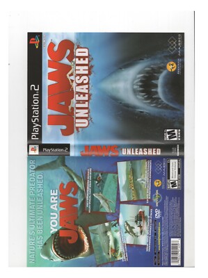 Jaws Unleashed PS2 ARTWORK ONLY Authentic Original | eBay