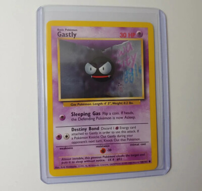 Gastly 50/102 Base Set Unlimited Vintage Pokémon Card LP-NM | eBay