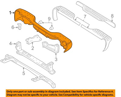 GM OEM 01-07 Sierra 1500 Classic Rear Bumper Bumper Components-Bumper ...