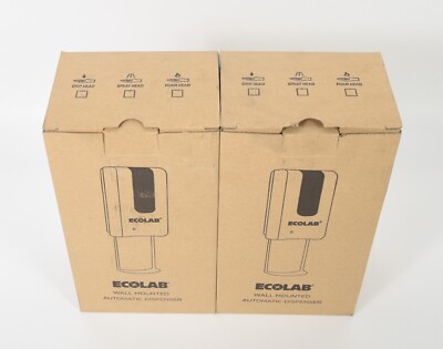 Lot of 2 ECOLAB - WALL MOUNT AUTOMATIC HANDS FREE TOUCHLESS SOAP PUREL ...