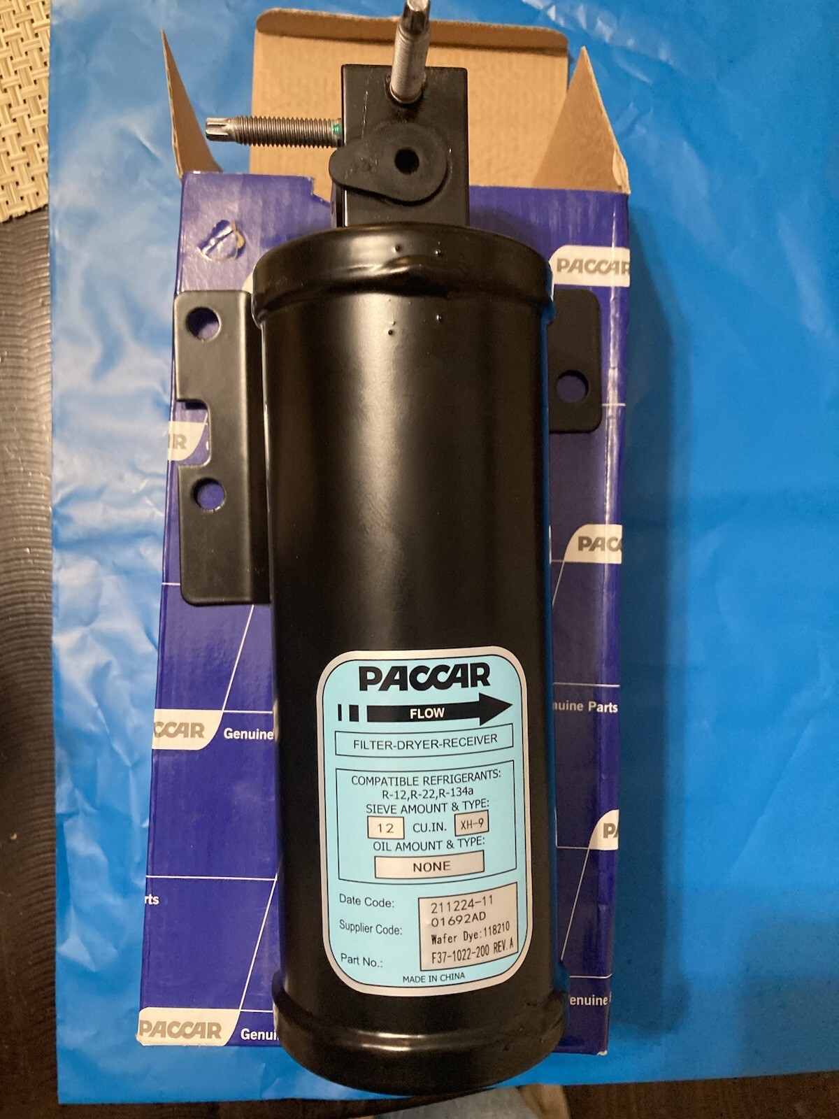 OEM Paccar Peterbilt Kenworth F37-1022-200 A/C Receiver Drier for sale ...