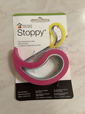 Stoppy Universal Door Stop Pink Colors fits most door indoor/outdoor ...