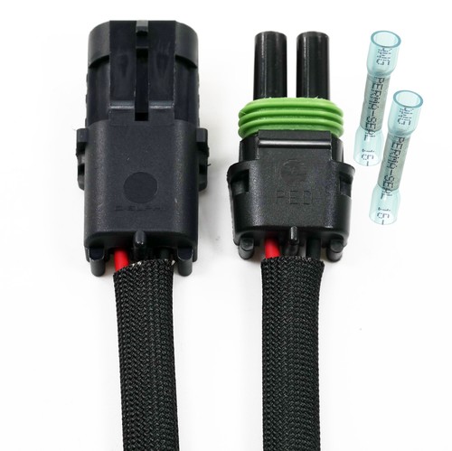 GM/Delphi 2-Wire Weather-Pack Kit 16-GA Pigtail Harness w/Sleeving ...