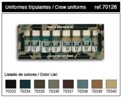 Vallejo 70128 PANZER ACES SET 5 Military Series Acrylic Painting 8 ...