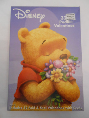 Disney Pooh 32 Valentines exchange cards 2007 fold and seal Tigger ...