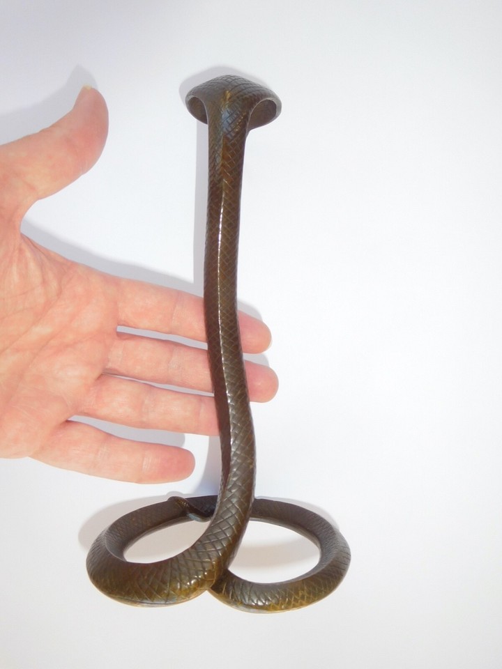 French Art Deco Edgar Brandt Bronze Cobra Snake Serpent Pocket Watch ...