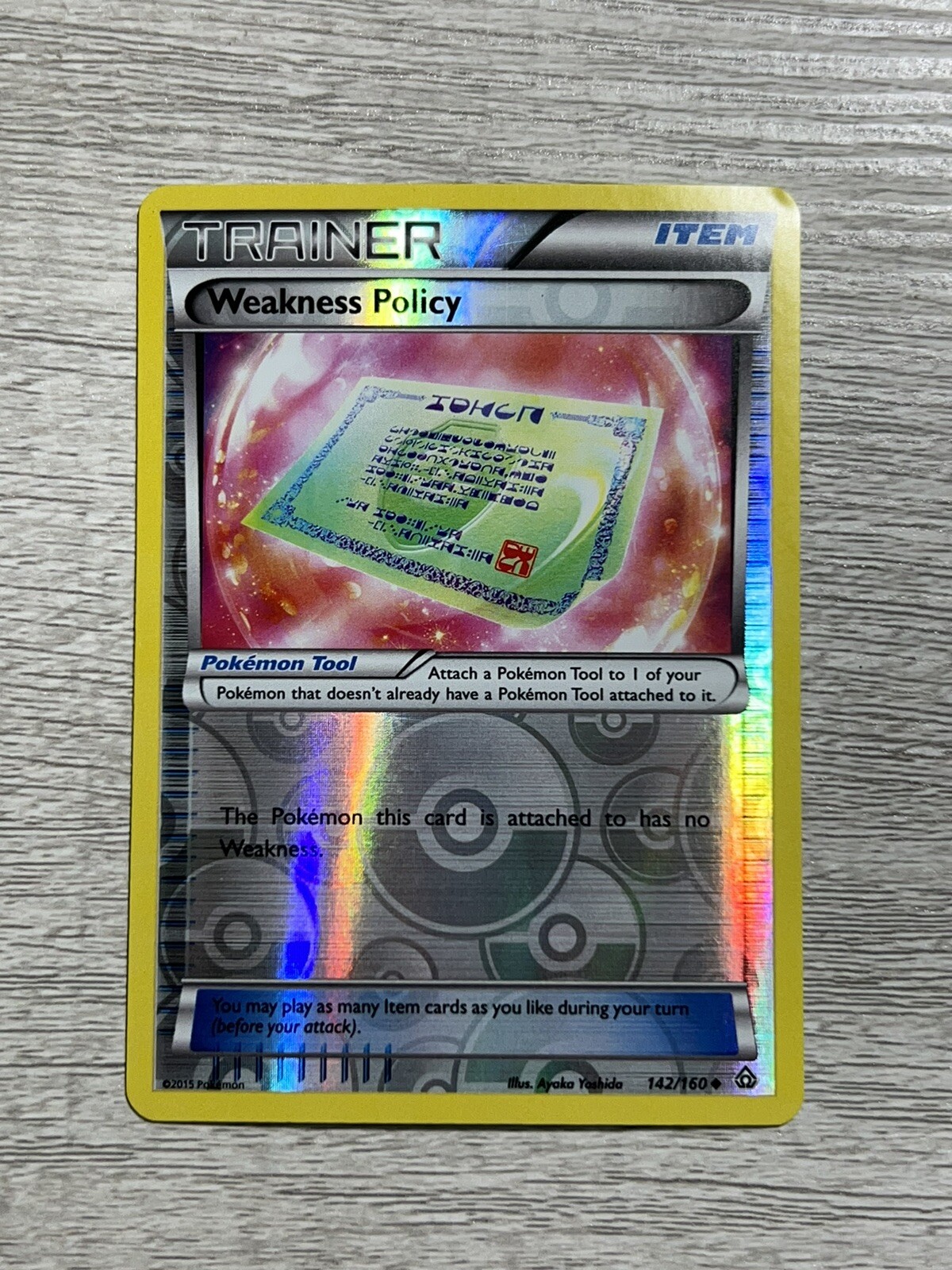 Weakness Policy #142/160 XY Primal Clash Pokemon Reverse Holo Uncommon ...