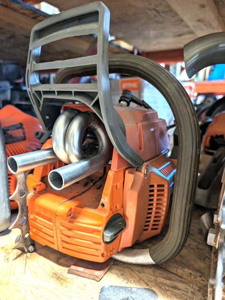 Husqvarna 372xp ram horn extreme dual port muffler mod pipe 365 372 XP ...