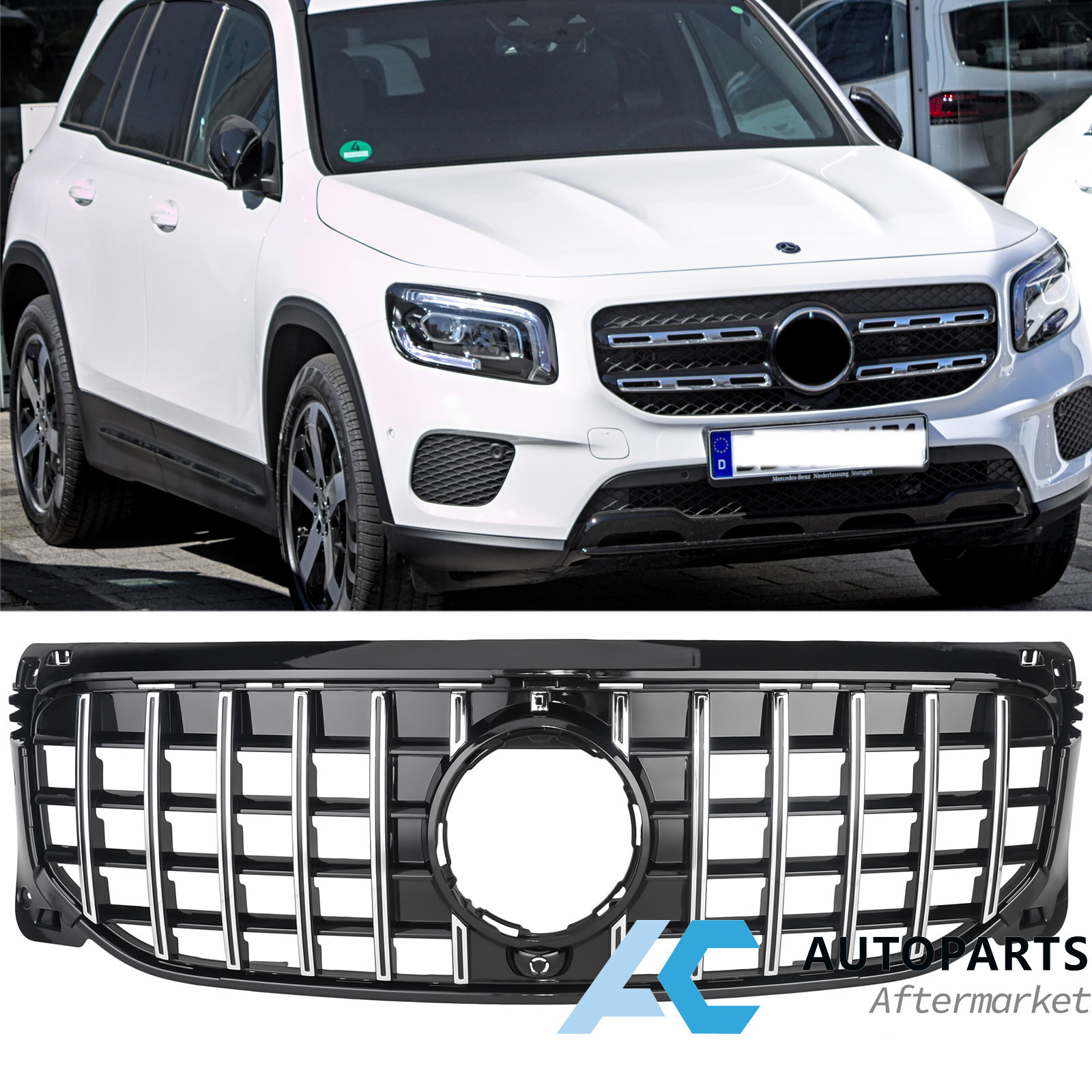 Chrome GT Front Grille For Mercedes GLB X247 W247 GLB250 20-22 Standard ...