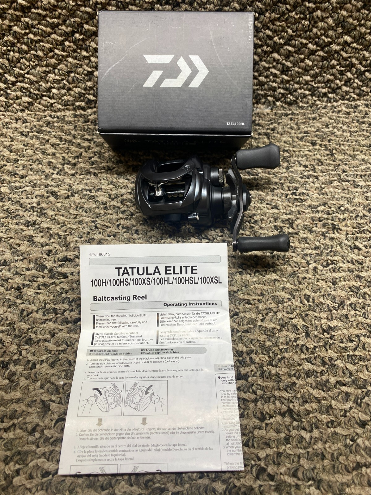 Daiwa Tatula Elite 100HL 6:3:1 Left Hand Retrieve Baitcasting Fishing ...