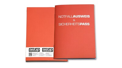 5 x ASUP Notfallausweis & Sicherheitspass - Personal Safety Logbook | eBay