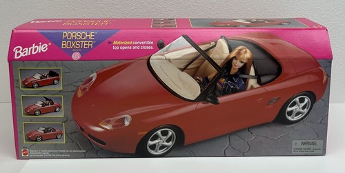 BARBIE Porsche Red Boxster Motorized Convertible Sports Car-1998 (NEW ...