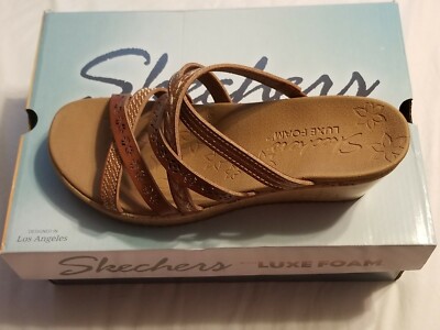 SKECHERS Beverlee Tiger Posse slide on sandals size 8....Brand new ...