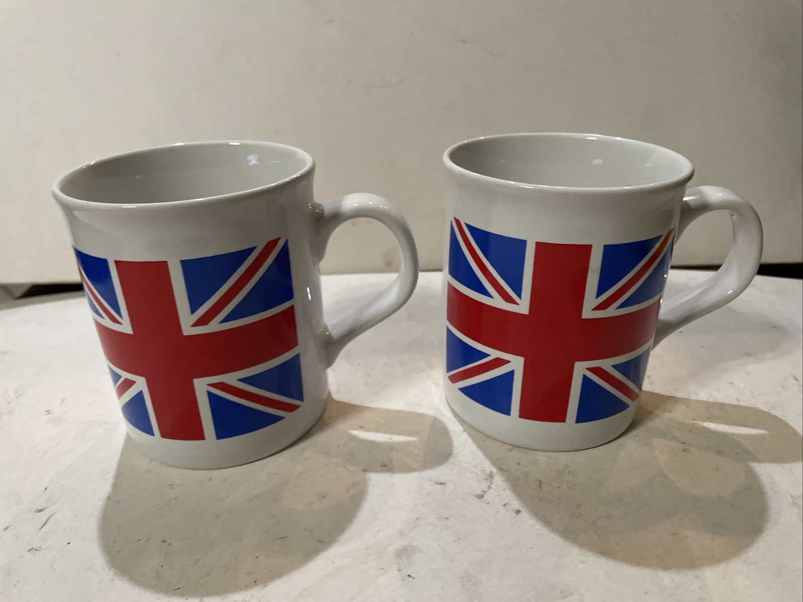 2 British Flag Coffee Mugs Ceramic White Glossy | eBay