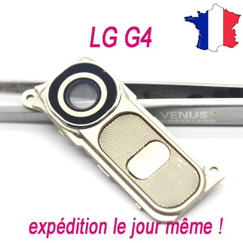 🇫🇷 Lentille + Contour avec Bouton Camera Arrière Pour LG G4 H815 Doré ...