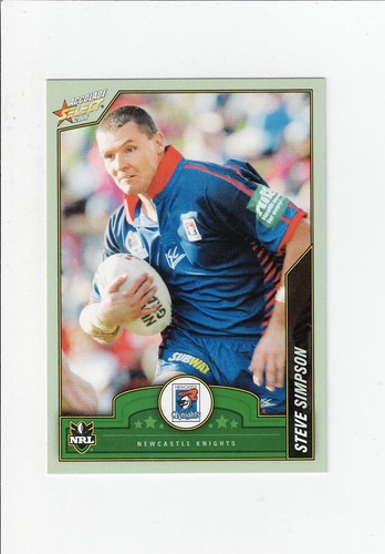 2006 Select NRL Accolade Rugby League Steve Simpson #71 (Newcastle ...