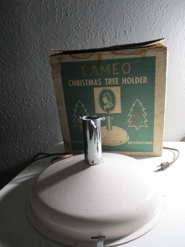 Vintage Cameo Electric Musical Revolving Christmas Tree Stand Jingle ...