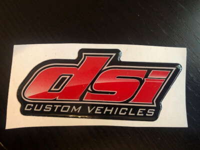 DSI CUSTOM VEHICLE DECAL STICKER 4"X1.5” Racing Drags Hotrods nhra ...