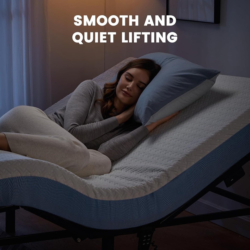 Ergonomic TXL Size Adjustable Bed Frame Zero Gravity Wireless Remote ...