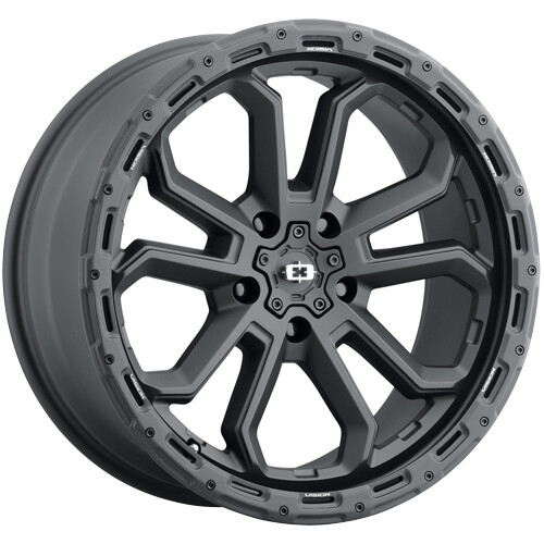 (Set of 4) Vision 405 Korupt 18x9 5x5" -12mm Satin Black Wheels Rims 18 ...