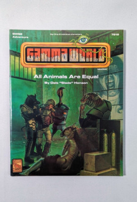 Gamma World Adventure; All Animals Are Equal TSR GWQ2 Adventure 7519 ...