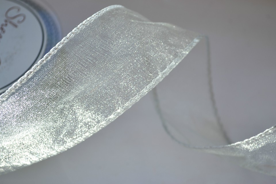 wired organza ribbon 50mm width. 2m 5m or 20m Full reel lengths. CHOOSE ...