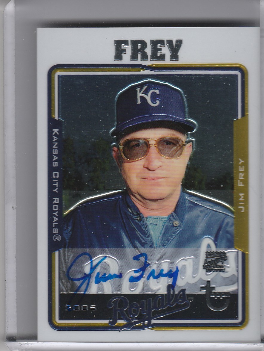 2005 TOPPS #TA-JF JIM FREY AUTOGRAPH CHROME KANSAS CITY ROYALS B258 | eBay