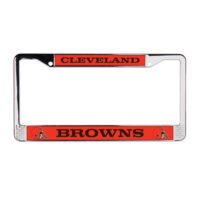 Cleveland Browns NFL 3D Polyurethane Chrome License Plate Frame for Car ...