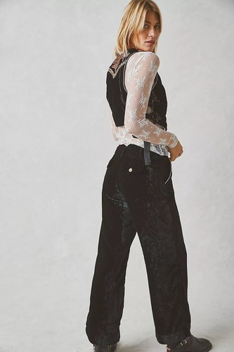 Free People Sign Of The Times Western Embroidered Velvet Suit Set Sz 0 ...