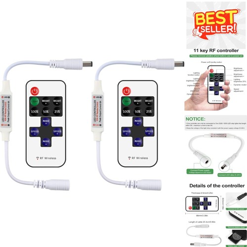 Compact 2 Pack Mini RF LED Dimmer Controllers - Enhance Your Indoor ...